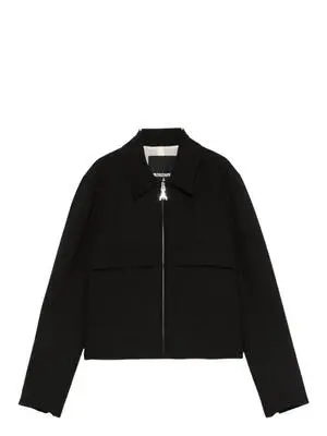 Patrizia Pepe Twill Sporty Zip-up Jacket - Black
