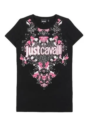 Just Cavalli Letter Printed T-shirt - Black
