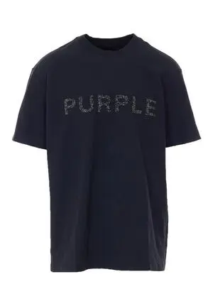 PURPLE BRAND Crystal Logo T-shirt - Black