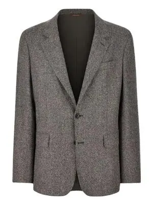 CANALI Canali Single-Breasted Coat With Notched Lapel