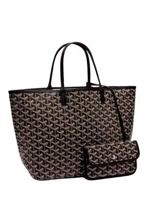 Goyard Saint Louis Tote Bag With Detachable Pouch - Black