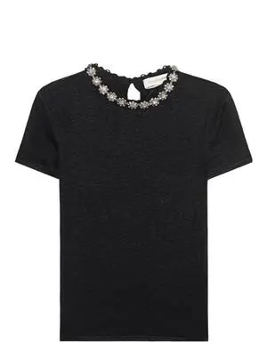 Zimmermann Embellished Short-sleeved T-shirt - Black