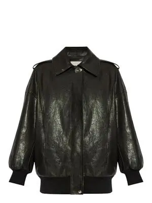 Alexander McQueen Zipped Leather Jacket - Black