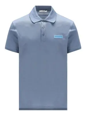 Givenchy Logo Patch Polo Shirt - Blue