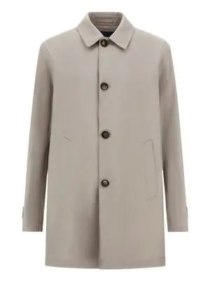 Herno 3-layer Wool Coat - Pearl Grey