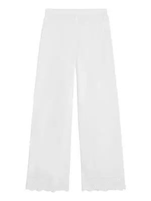 BY MALENE BIRGER By Malene Birger Gretana Broderie-Anglaise Wide-Leg Trousers