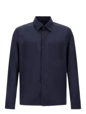 Herno Long Sleeved Utility Overshirt - Navy Blue