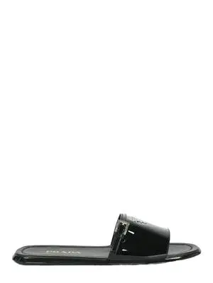 Prada Logo Sandals - Black