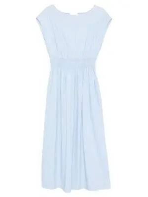 ROBERTO COLLINA Sleeveless Elastic Waist Dress - Blue