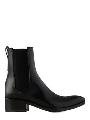 TOM FORD Pointed-toe Chelsea Boots With Block Heels - Black