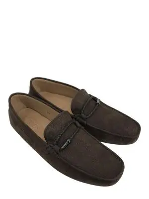 TOD'S Embossed Detail Loafers - Brown