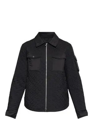 Moose Knuckles Quilted Zip-up Jacket With Classic Collar - Black