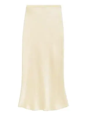 ANINE BING Anine Bing Bar Silk Midi Skirt Butter Yellow
