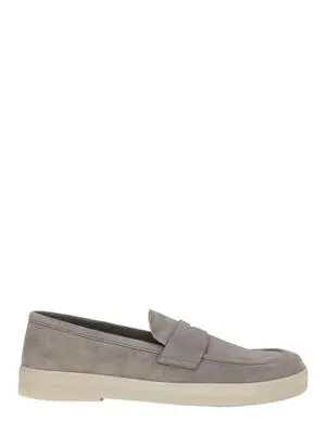 Prada Prada Leather Loafers Cloud Ash