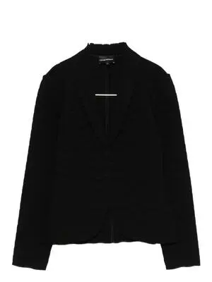 Emporio Armani Textured Button-up Jacket - Black