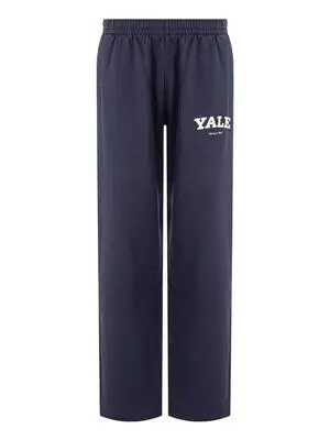 SPORTY  RICH Sporty & Rich Elastic Waist Sports Pants - Black
