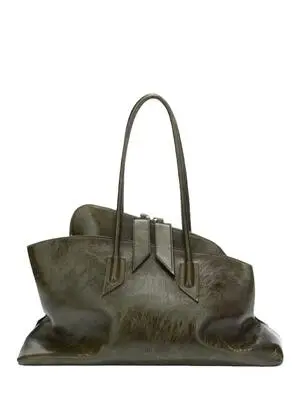 Attico The Attico La Passeggiata Medium Tote Bag Olive Brown