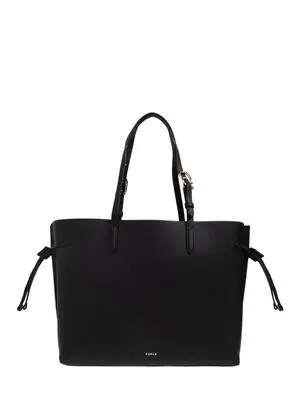 Furla Ava Large Shopper Bag With Logo Detail - Black
