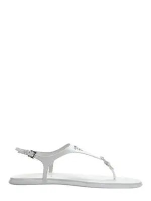 Prada Logo Sandals - White