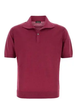 Zegna Short-sleeve Polo Shirt - Red