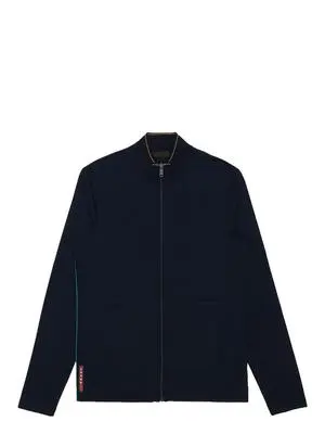 Prada Zip-up Long-sleeve Jacket - Navy Blue