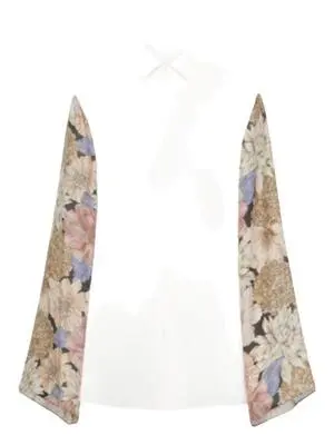 MAISON MARGIELA Silk Floral Shirt - Ivory