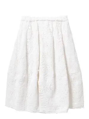 Comme Des Garçons Lace Midi Skirt - White