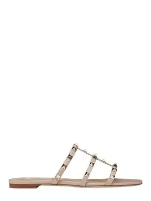 Valentino Garavani Rockstud Flat Sandals - Pink
