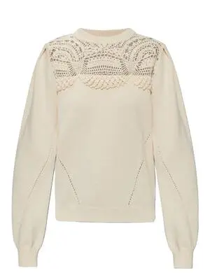 ULLA JOHNSON Ulla Johnson Crochet Sweater With Lace Embellishments