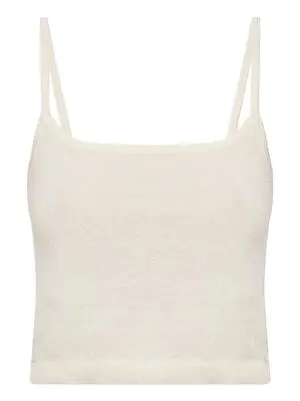 Officine Générale Eliane Square-neck Spaghetti Strap Top - White