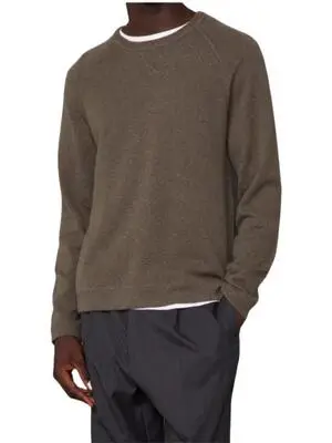 Officine Générale Officine Generale Nate Crew Neck Knitted Sweater Olive
