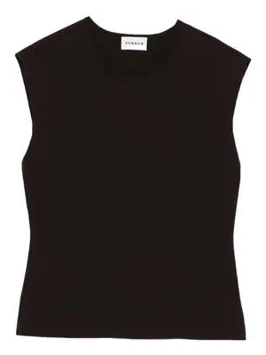 P.a.r.o.s.h Sleeveless Round Neck Vest - Black
