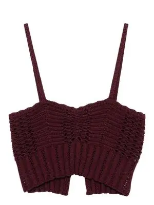 FORTE_FORTE Bralette Cable Cotton - Brown