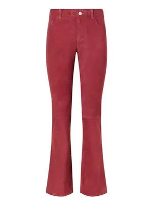 Stouls Dean Suede Flared Pants - Red
