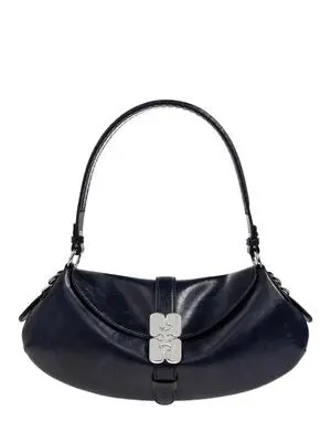 GANNI Logo Buckle Tote Bag - Black