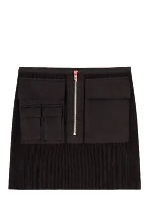 DIESEL® M-merin Zip-front Pocket Skirt - Black