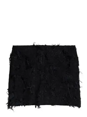 SAMSOE SAMSOE Frayed Mini Skirt - Black