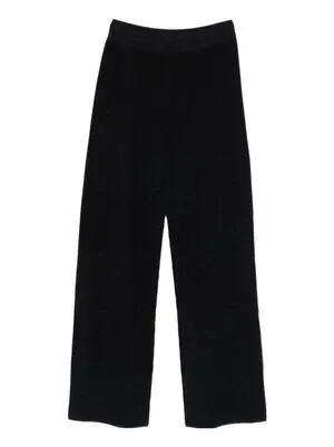 Fabiana Filippi Elastic Waistband Straight Leg Pants - Black