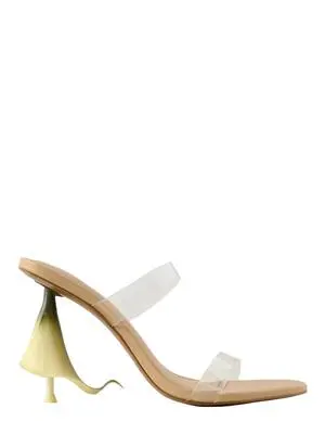 Cult Gaia Calisto Pvc Sandals With Calla Lily Heels - Nude