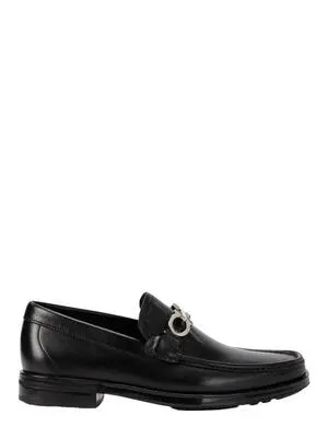 FERRAGAMO Salvatore Ferragamo Gancini Buckled Loafers Black