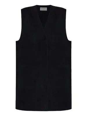 Officine Générale Officine Generale V-Neck Wool Vest Black