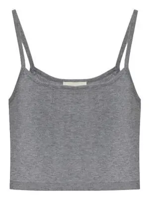 Officine Générale Cropped Spaghetti Strap Top - Gray
