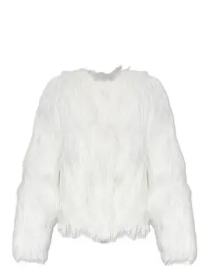 STAND STUDIO Eilish Faux Fur Jacket - White