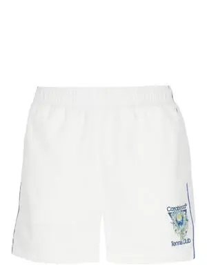 Casablanca Logo Print Shorts - White