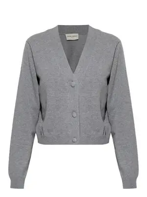 Officine Générale Officine Generale Serena V-Neck Button Cardigan Gray