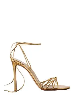 GIANVITO ROSSI Gianvito Rossi Lace-Up Metallic Leather Sandals