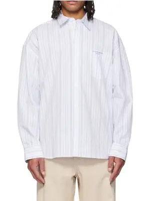 WOOYOUNGMI Long-sleeved Striped Shirt - No