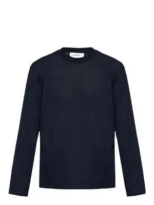 LISA YANG Crew Neck Sweater - Navy Blue