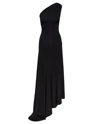 TOVE Tove One-Shoulder Maxi Dress With Pleated Detail And Irregular Hem