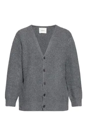LISA YANG Lisa Yang Leander Ribbed Button Cardigan Graphite